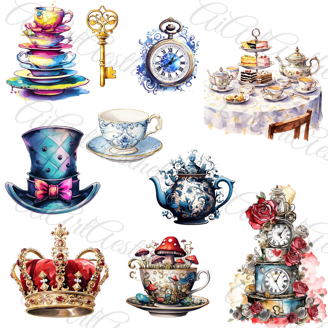 60 Alice in Wonderland Watercolor PNG, Fairytail Clipart,alice PNG ...
