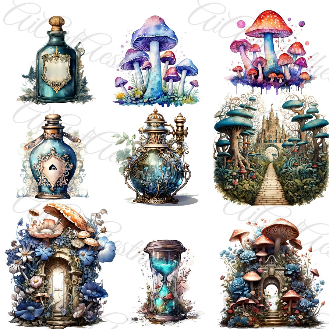 60 Alice in Wonderland Watercolor PNG, Fairytail Clipart,alice PNG ...