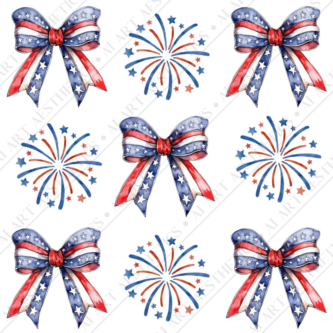 Coquette American Girl PNG, 4th of July American Fireworks Girly ...