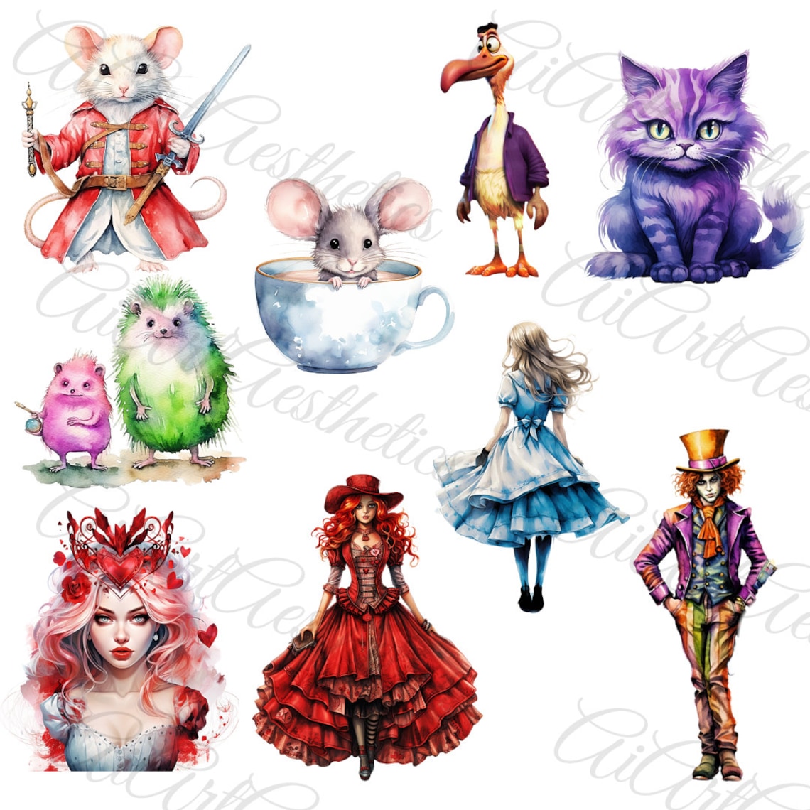 60 Alice in Wonderland Watercolor PNG, Fairytail Clipart,alice PNG ...