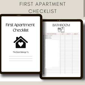 First Apartment Checklist | New Home Checklist | Apartment Essentials ...