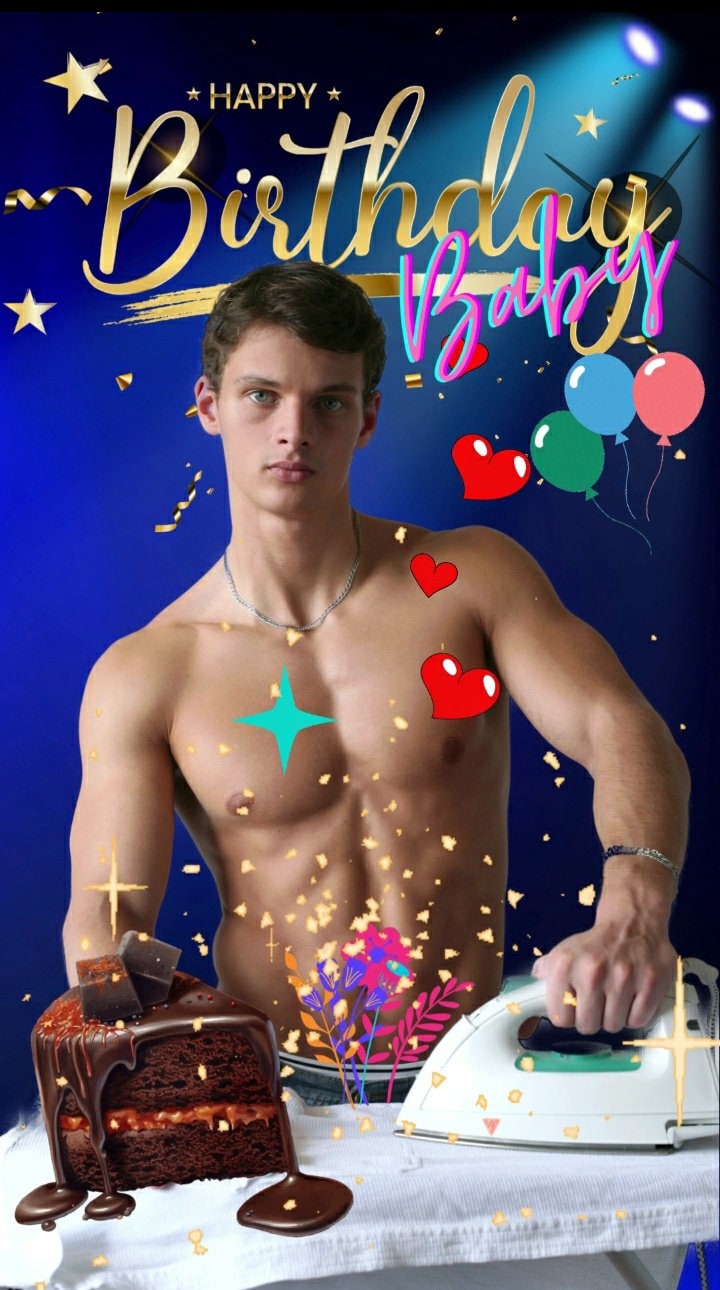 Sexy Man Happy Birthday Cake