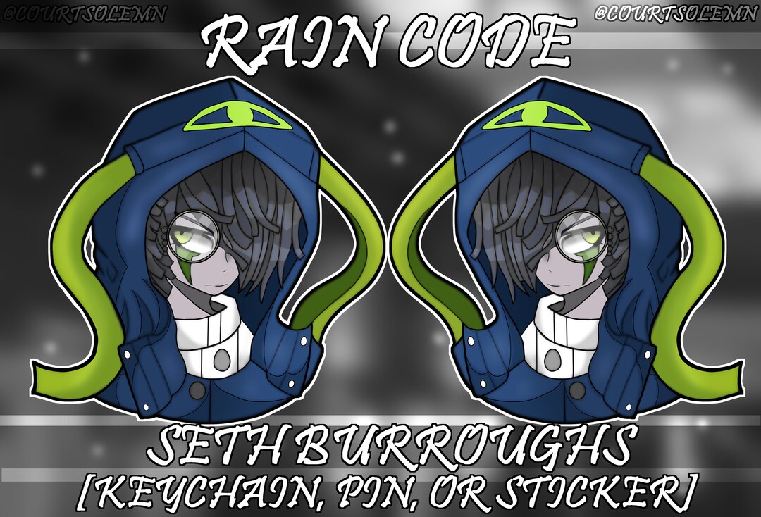 Master Detective Archives: Rain Code Seth Burroughs keychain, Pin, or ...