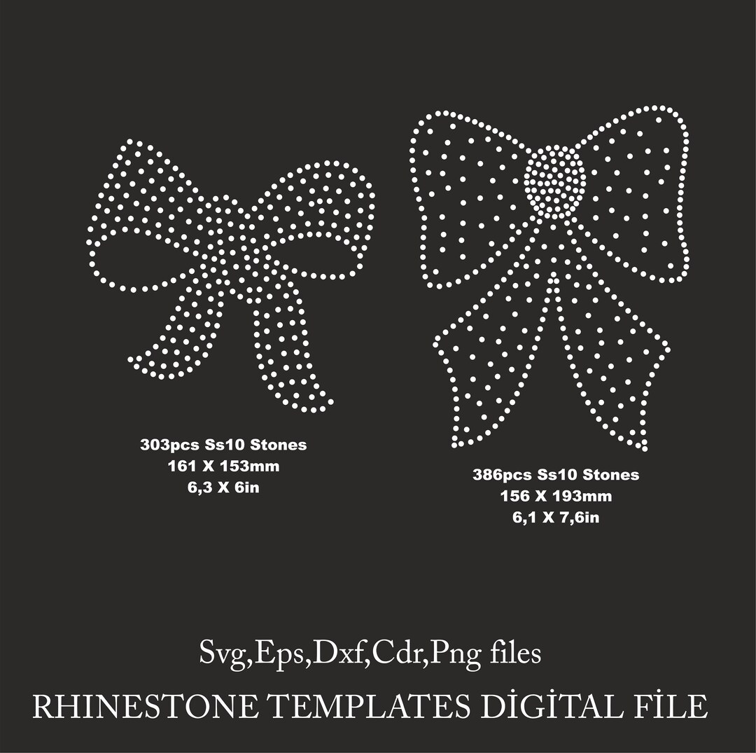 Rhinestone Template Ribbon Bow Tshirt for Cricut Rhinestone Template ...