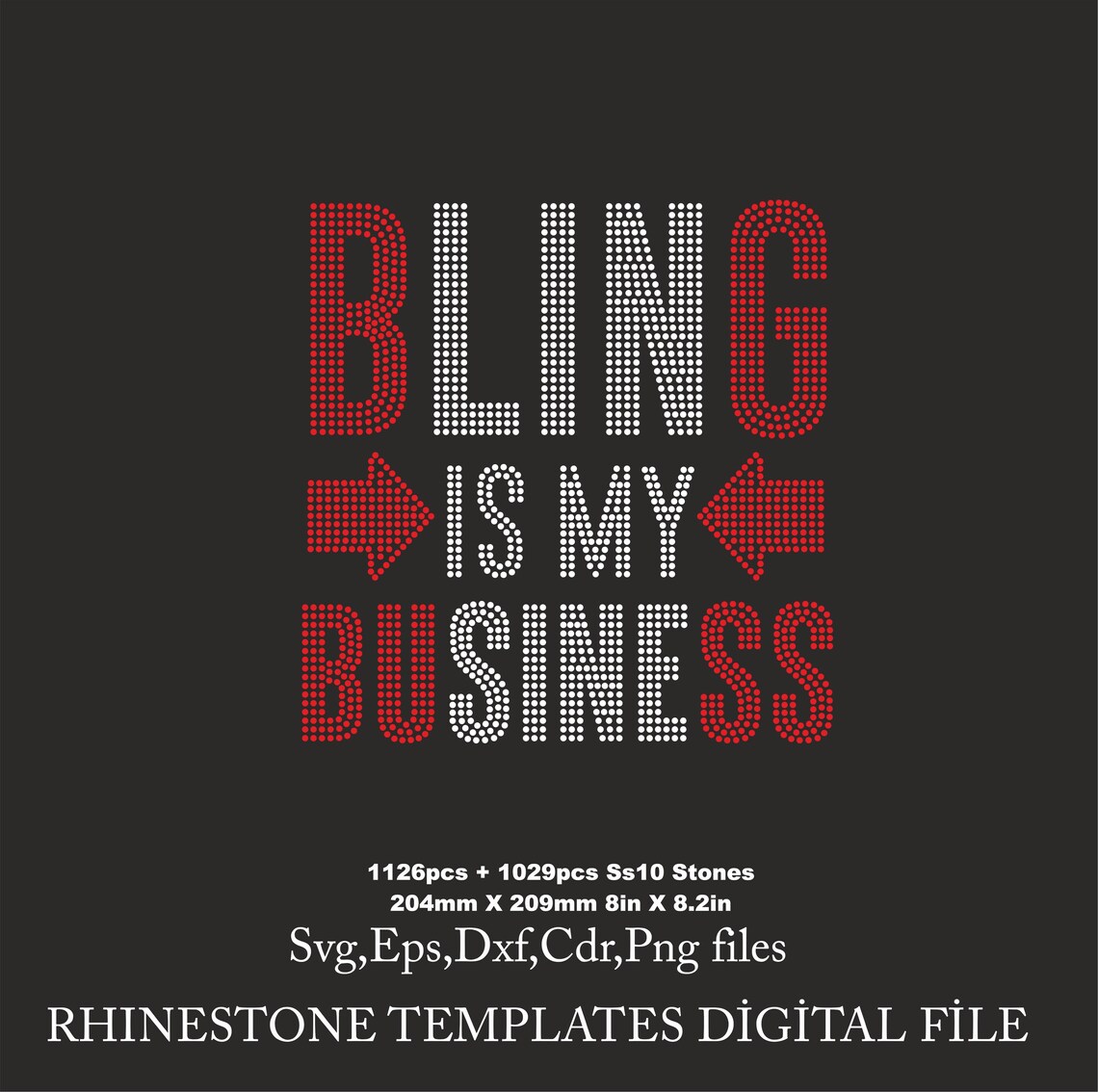 Bling Rhinestone Template, Bling is My Business Rhinestone, BLING ...