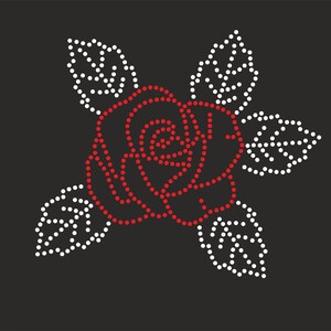 Rose Rhinestone Template, Cricut Flower, Love Shirt Svg, Ss10 for ...