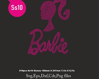 Rhinestone Template SS10 Digital File Only Barbie Bling - Etsy