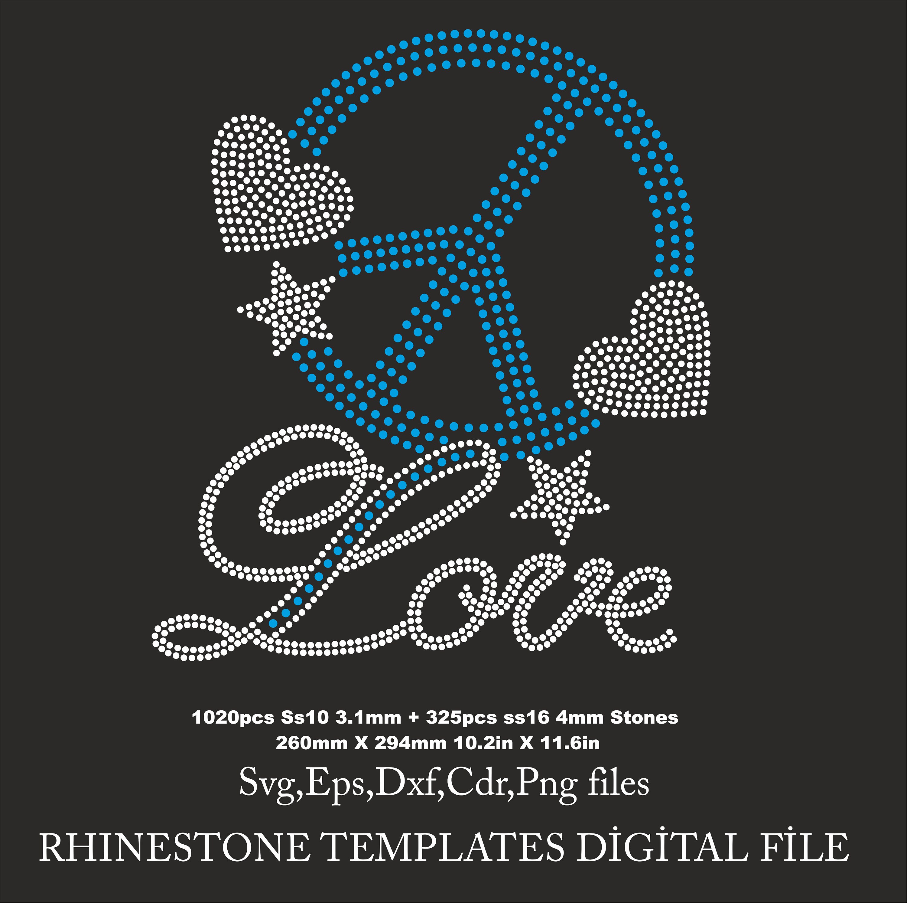 Peace Love Rhinestone Template Cricut Peace Rhinestone - Etsy