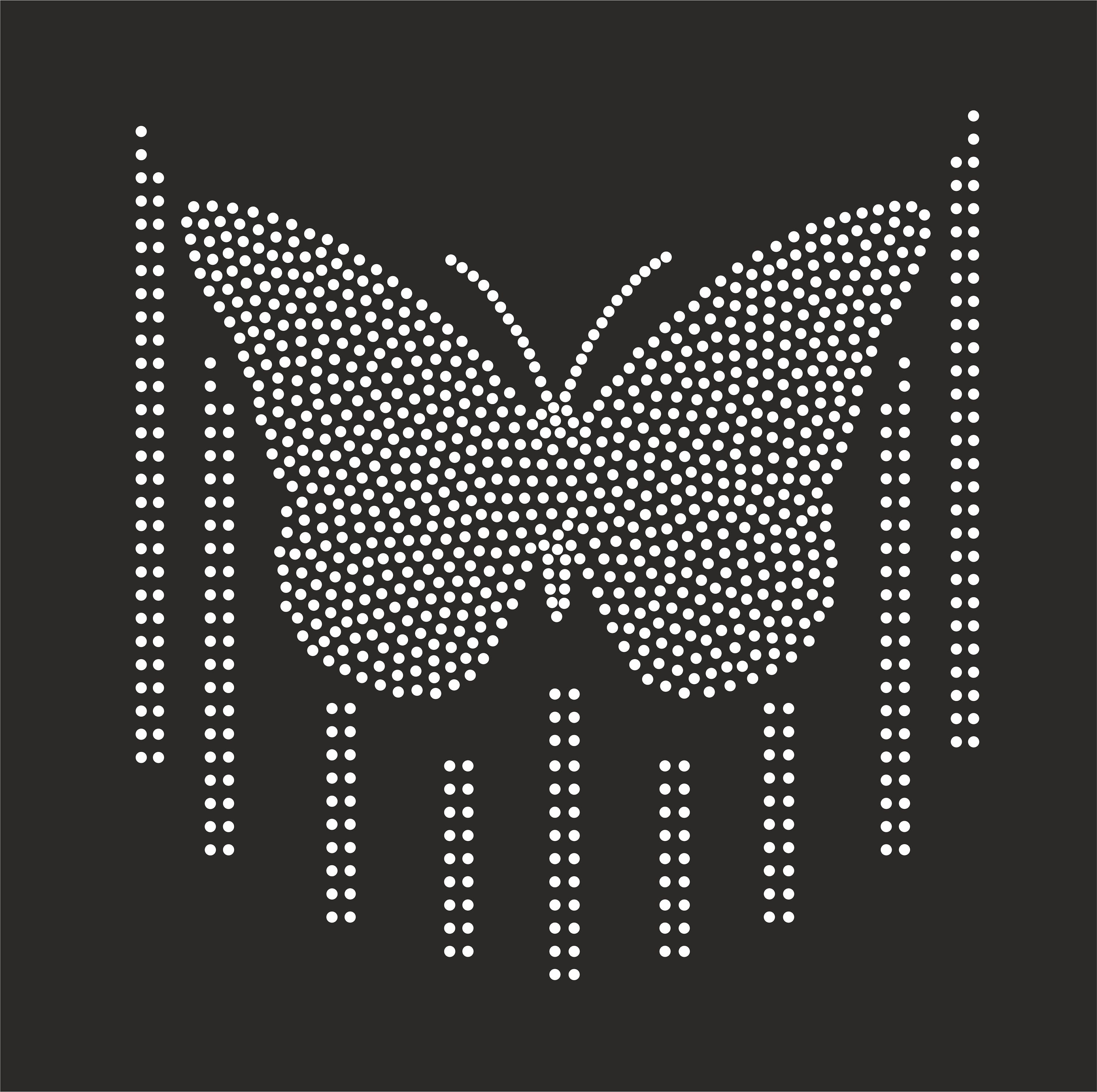 Butterfly Rhinestone Template Cutting SVG, Cut File,ss10,svg,cdr,dxf ...