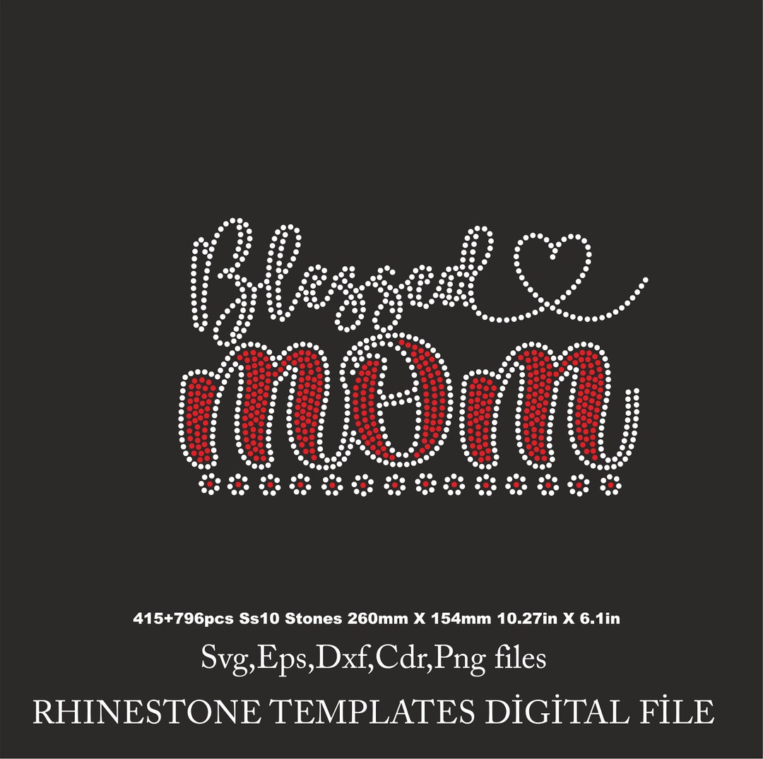 Mom Rhinestone Template,mom Ss10 for Cricut Rhinestone Template Design ...