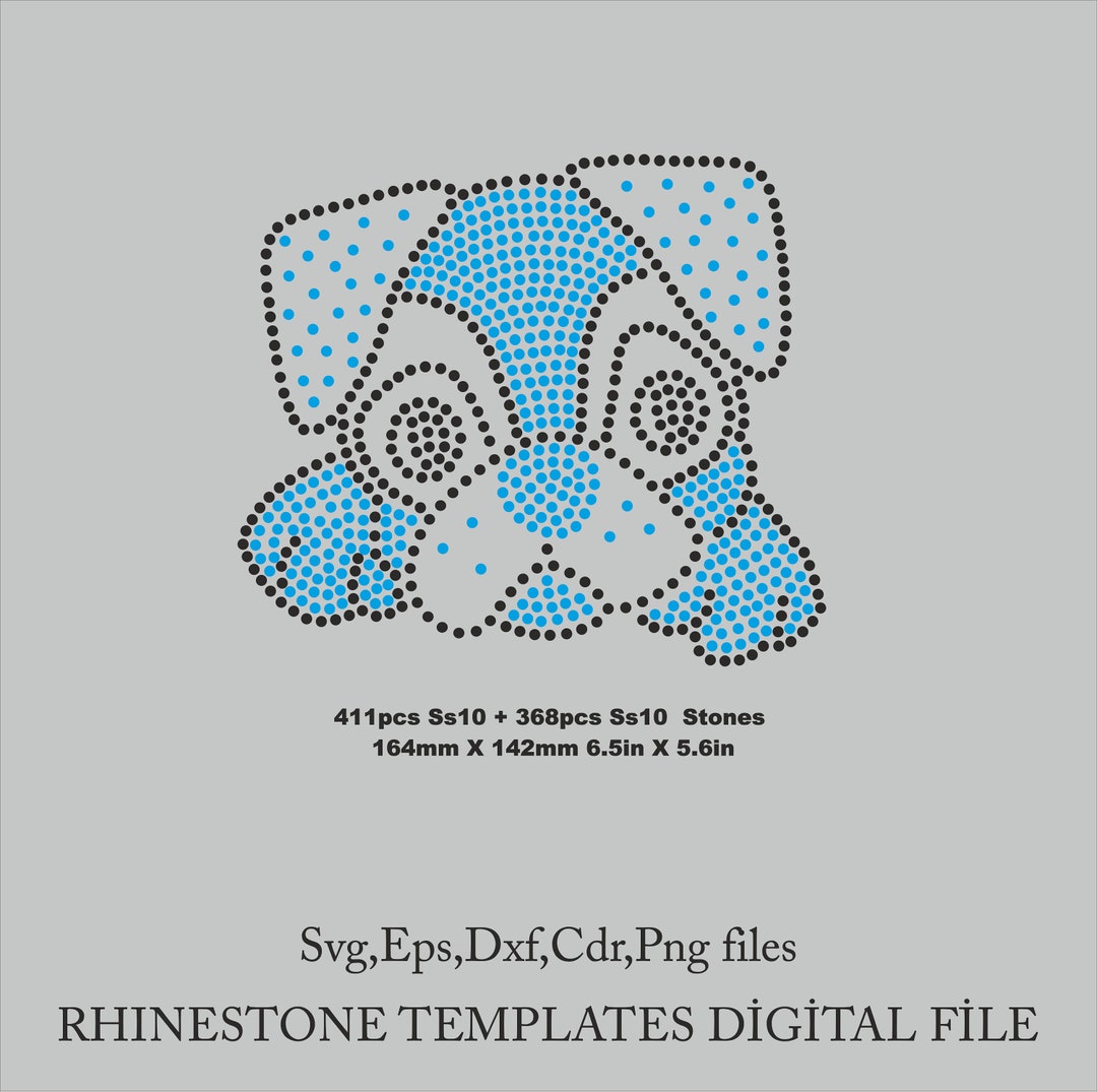 Rhinestone Template, Dog,ss10, Cartoon,anime, Animal , Cricut ...