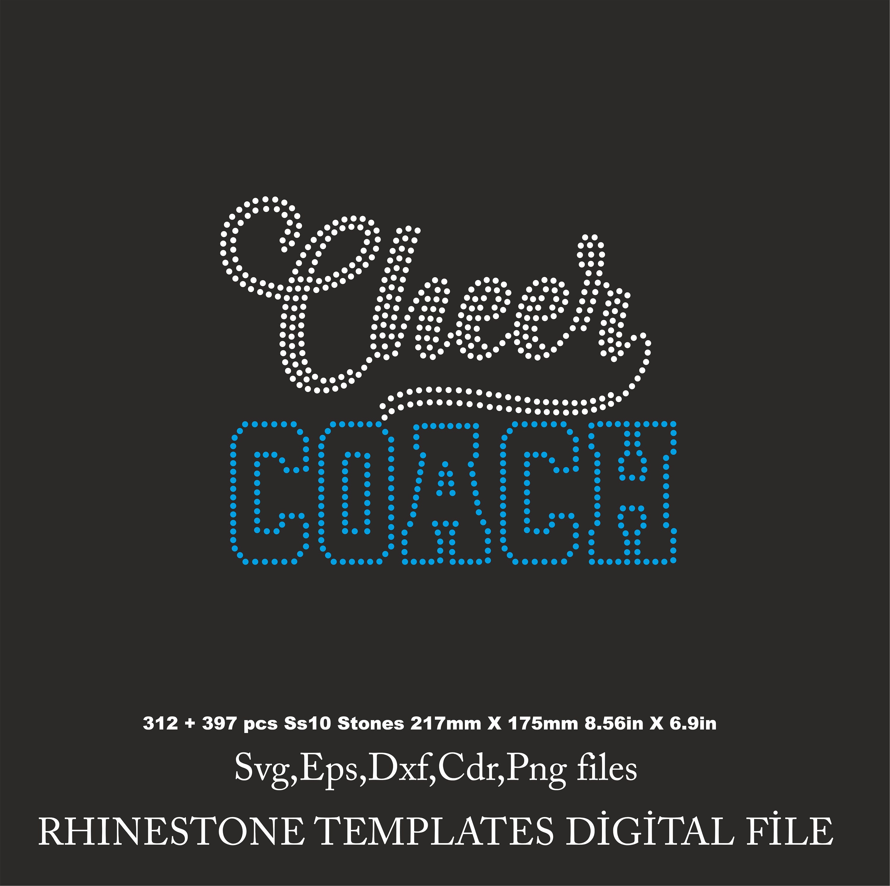 Cheer Rhinestone Template, Cricut Cheer, Cheer Coach Templates, Ss10 ...