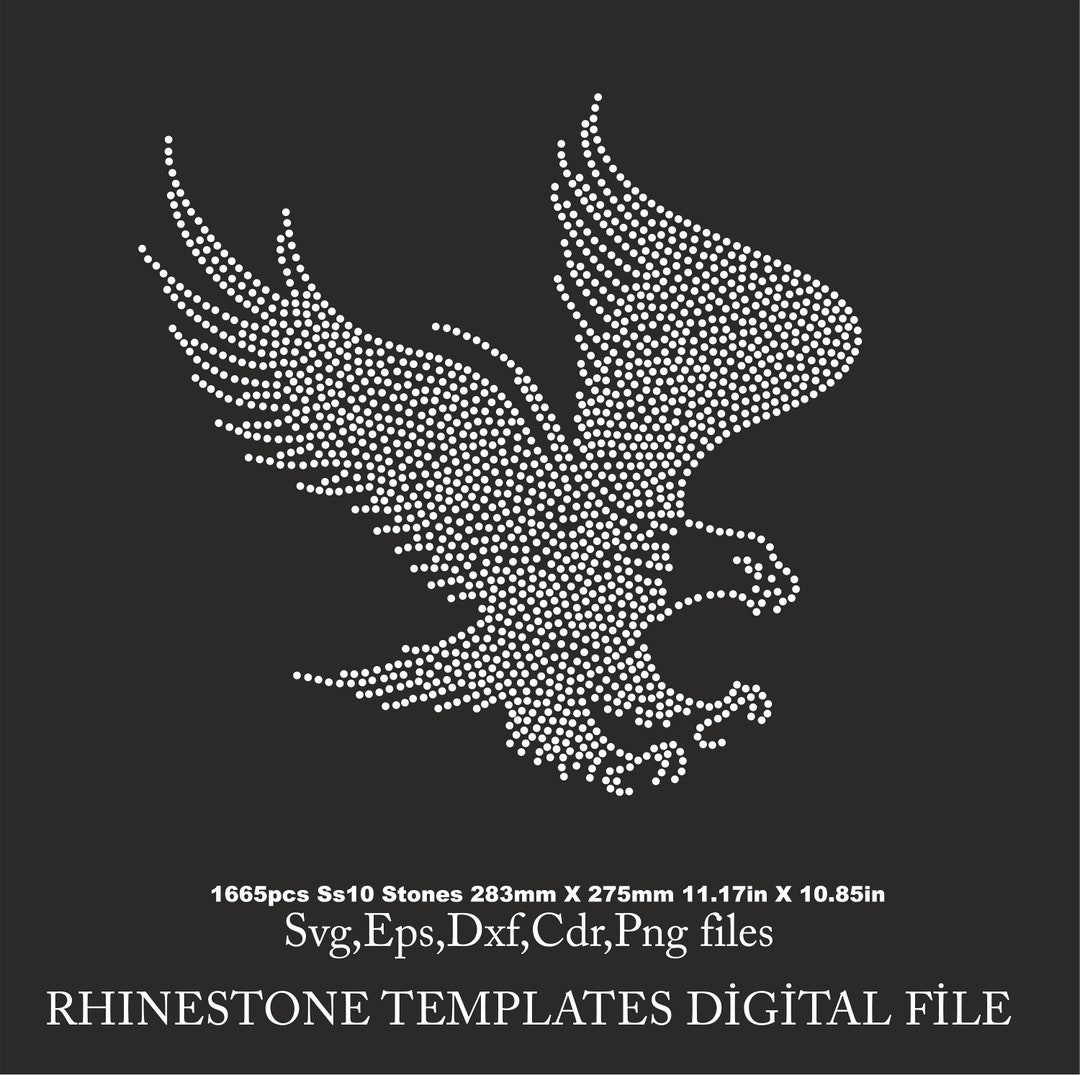 Rhinestone Template Eagle, Bird Cricut, Rhinestone Template, Rhinestone ...