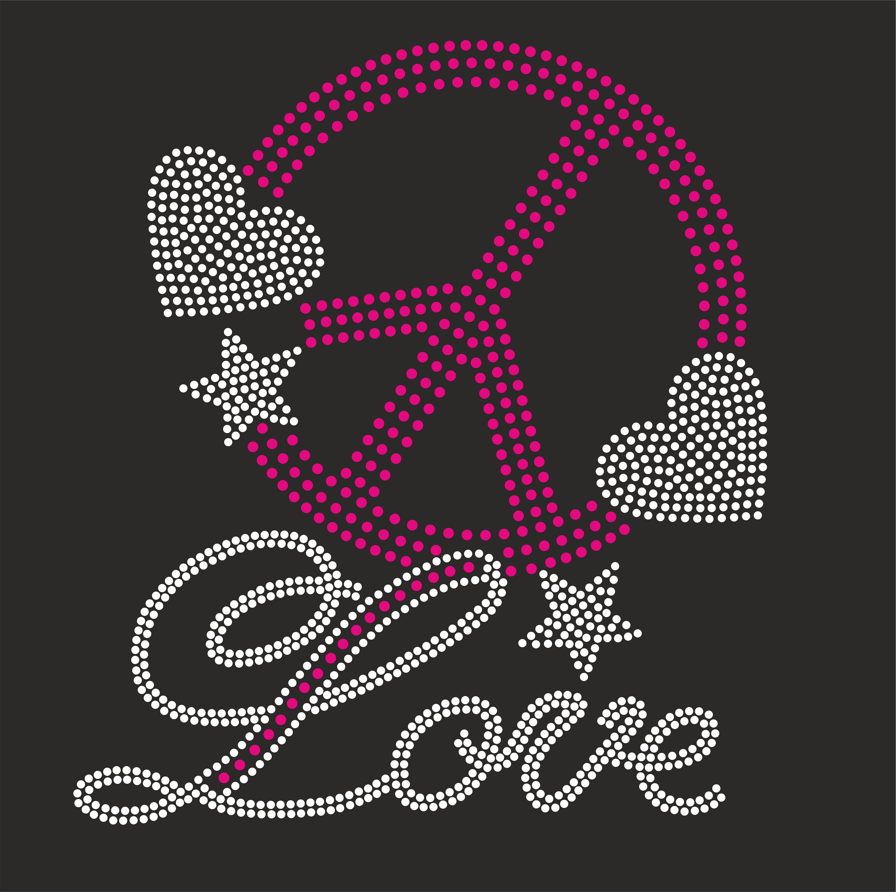 Peace Love Rhinestone Template Cricut Peace Rhinestone - Etsy
