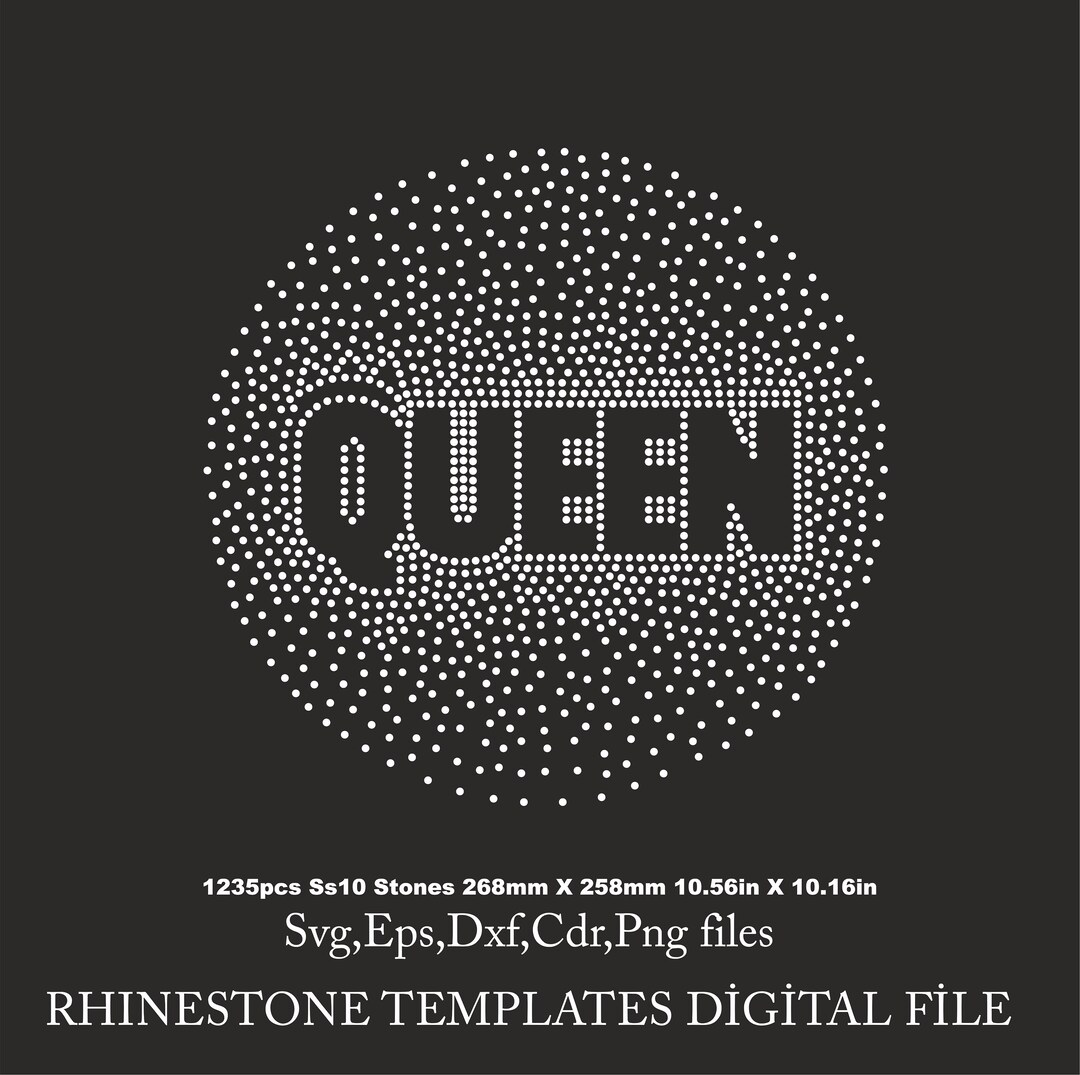 Queen Rhinestone Template,cheer Rhinestone Queen Ss10 3mm,tshirt Design ...