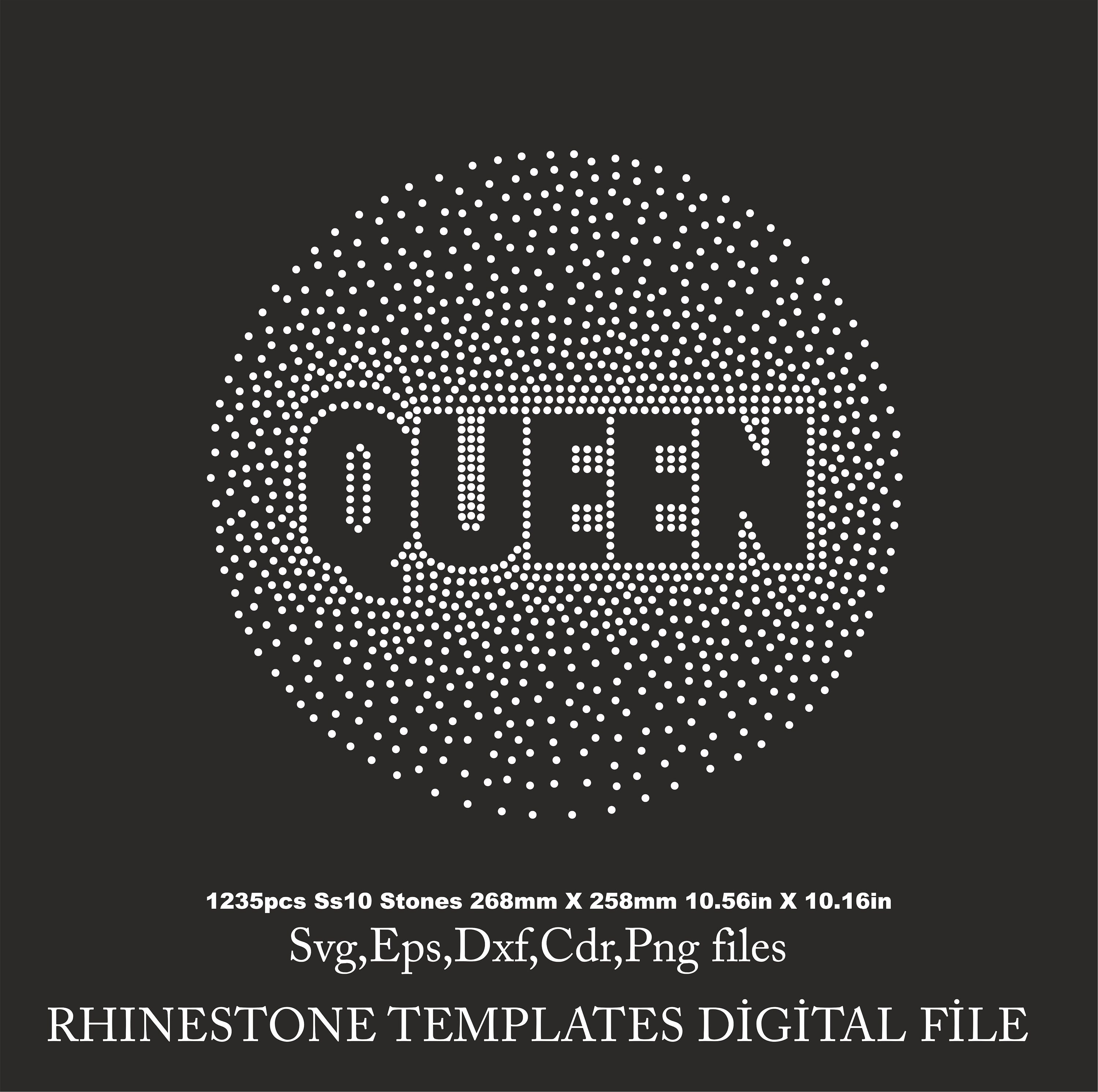 Queen Rhinestone Template,cheer Rhinestone Queen Ss10 3mm,tshirt Design ...