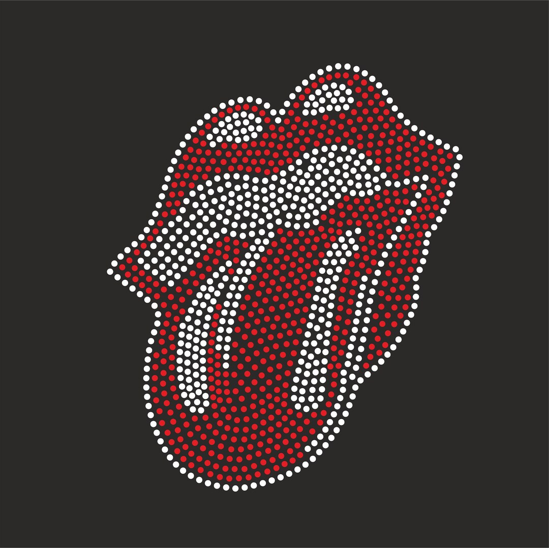Rhinestone Template Lips Toungue Rhinestone Crystals Ss10 Cricut ...