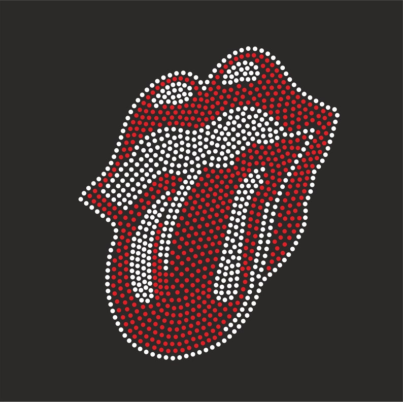 Rhinestone Template Lips Toungue Rhinestone Crystals Ss10 Cricut ...