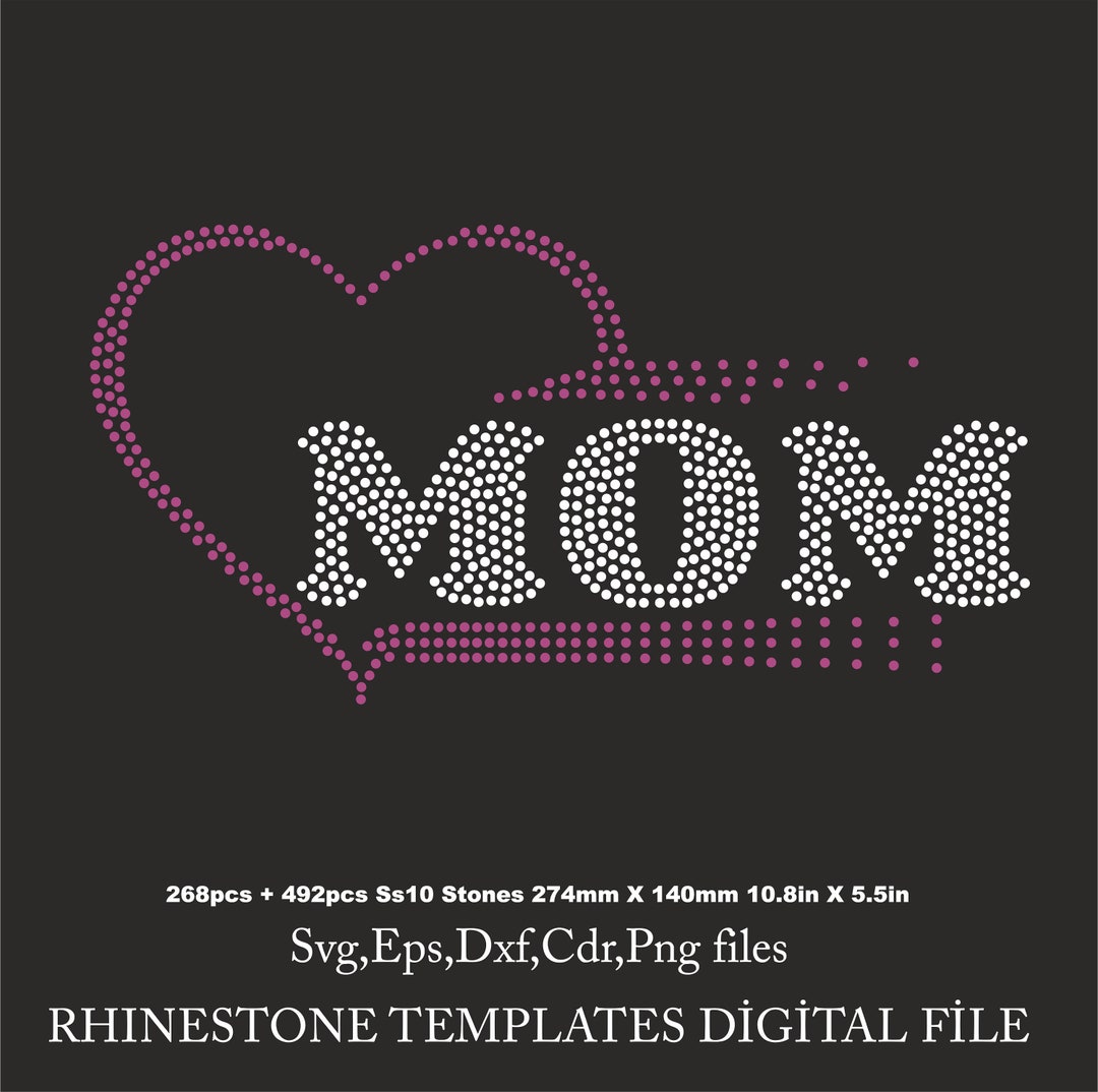 Mom Rhinestone Template, Cricut Mom, Mom Templates, Ss10 for Cricut ...