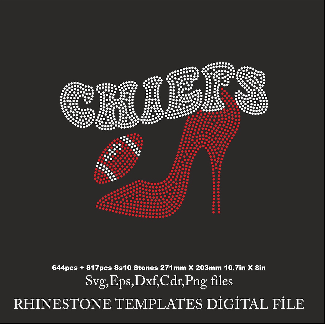 Rhinestone Template Chiefs, Rhinestone Chiefs Svg File for Cricut ...