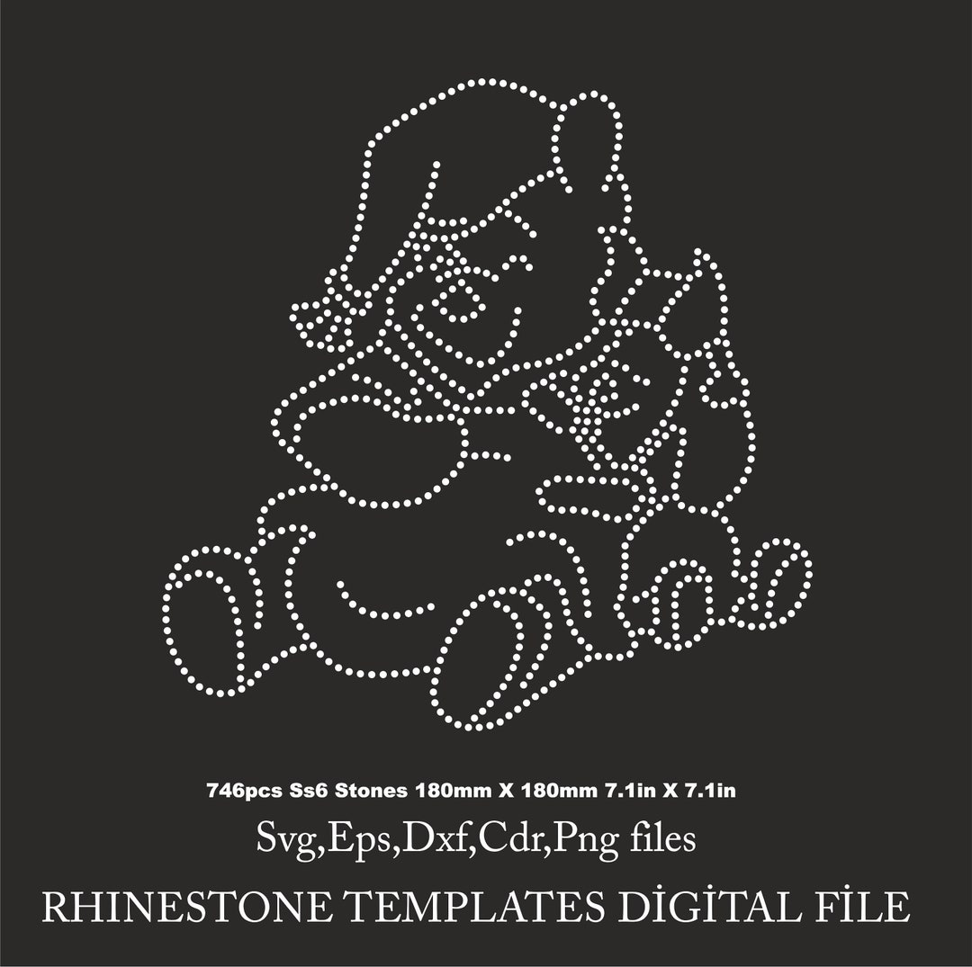 Kids Rhinestone Template, Kids Svg, Bear Cricut Rhinestone ,ss6 2mm File Svg Eps Png Dxf Cdr ...