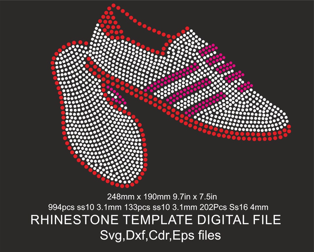 Rhinestone Template Shoes Sneakers for Cricut Rhinestone Template ...