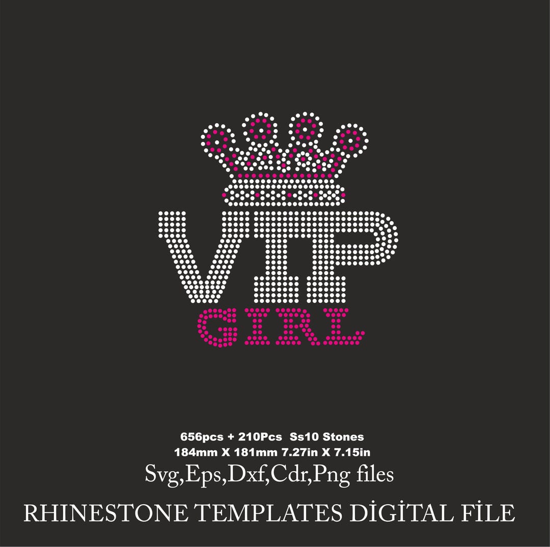 Girl Rhinestone Template, Rhinestone Girl Svg, Crown Rhinestone ...