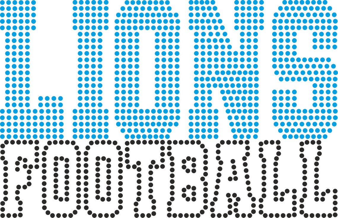 Lions Rhinestone,rhinestone Lions Football, Rhinestone Football ...