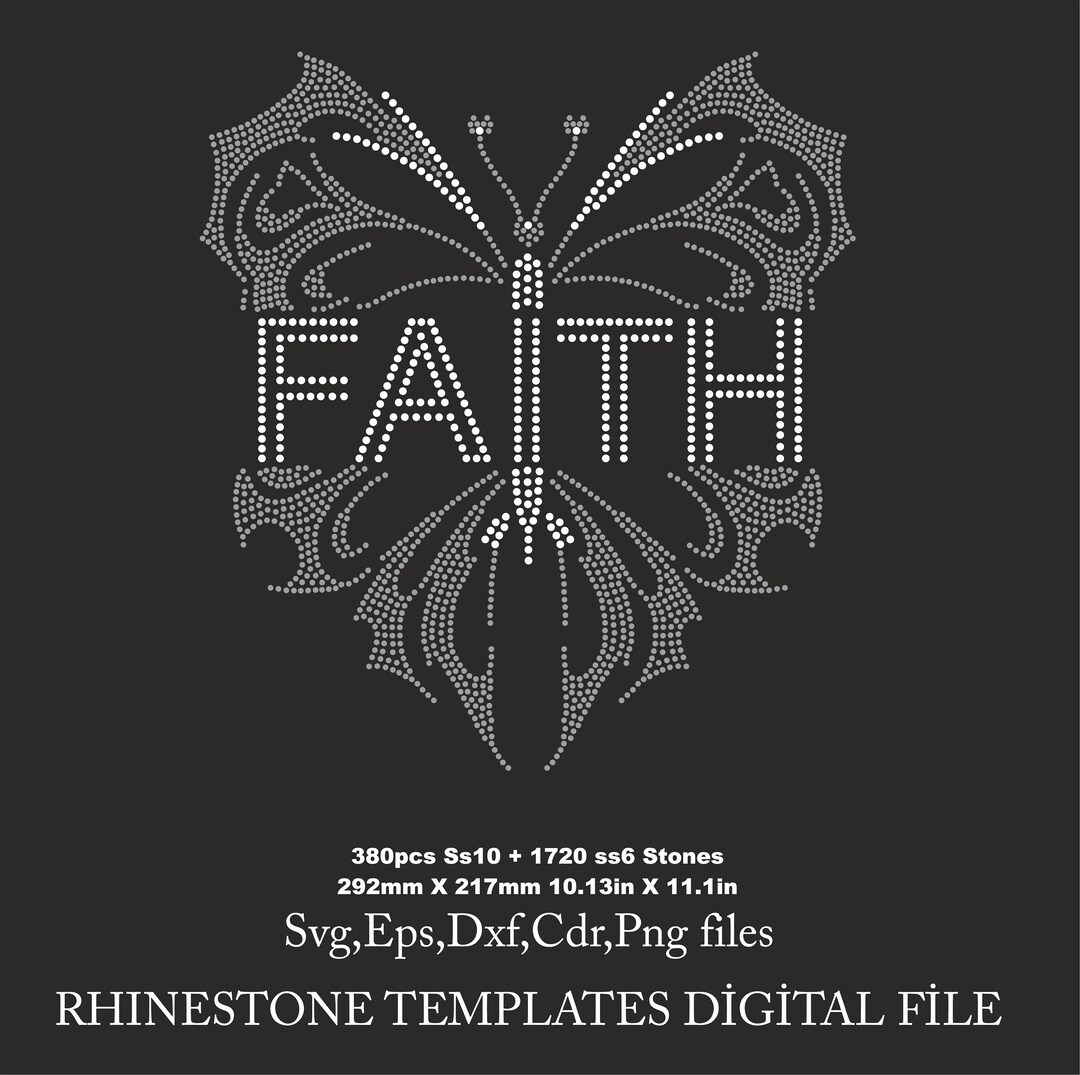 Faith Rhinestone Templates, Faith Cricut Template, Faith Ss10 for ...