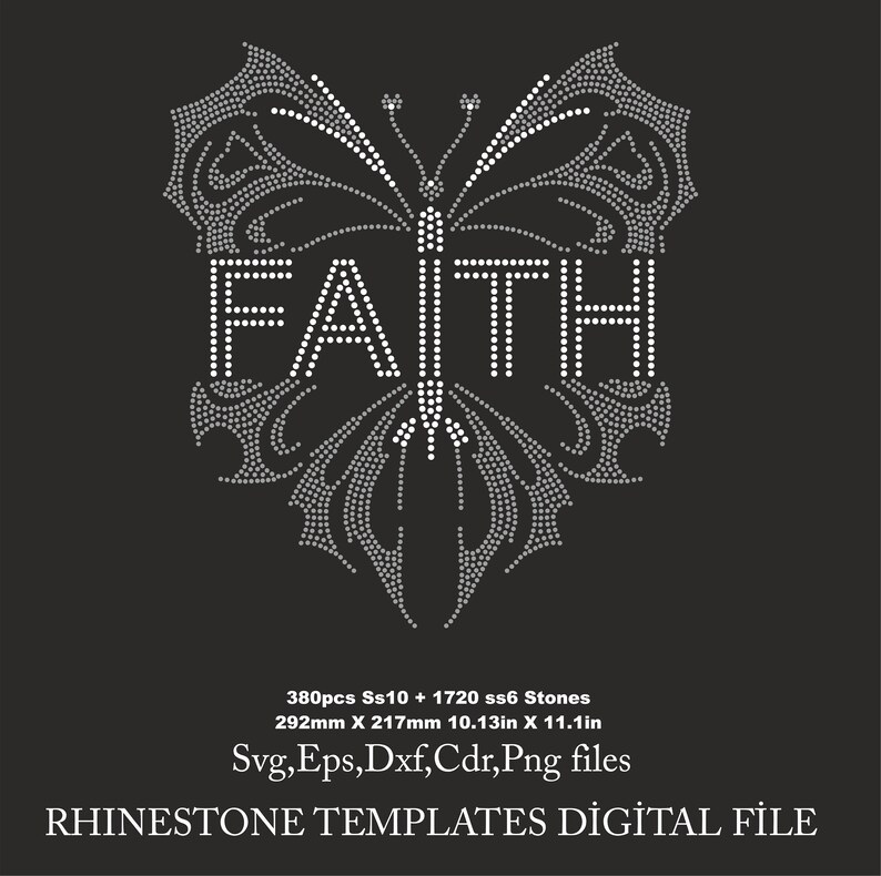 Faith Rhinestone Template, Faith Ss10 for Cricut Rhinestone Template Design Download File Svg ...