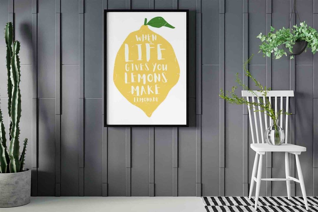 When Life Gives You Lemons, Citron Wall Print, Yellow Citron Deco ...