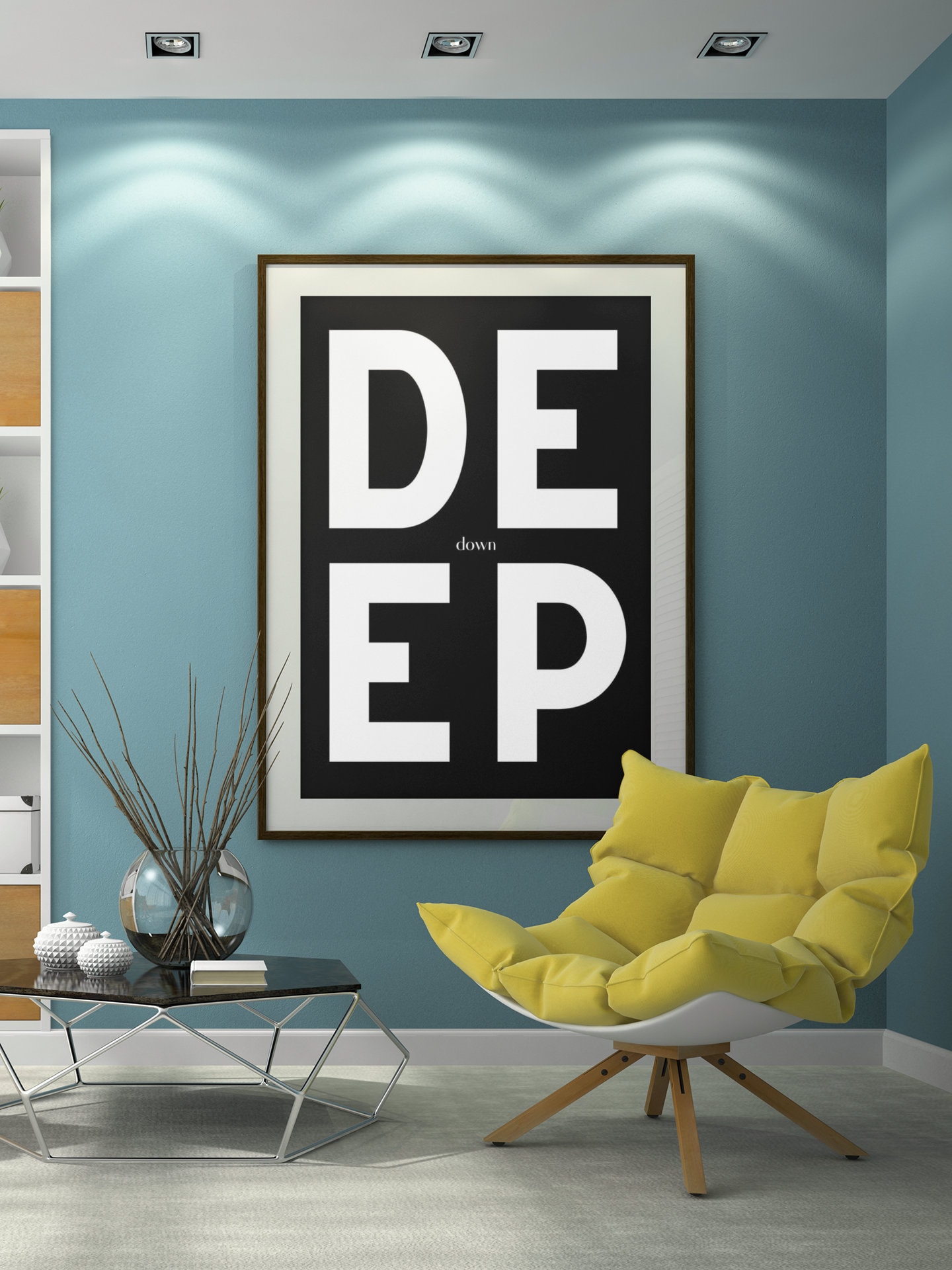 Deep Down, Quote Wall Art, Minimalist Poster, Quote Print ...