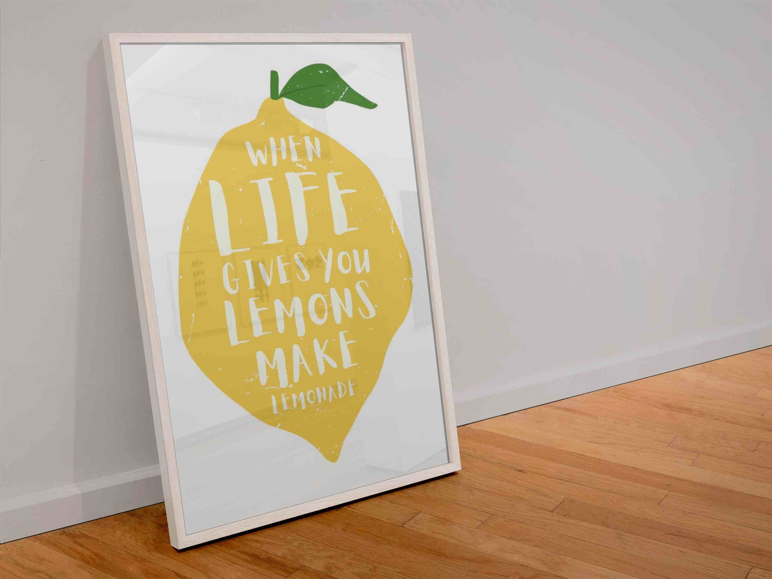 When Life Gives You Lemons, Citron Wall Print, Yellow Citron Deco ...
