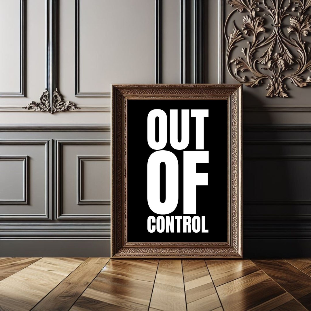 Out of Control Print, Chaos Print, Digital Download, Aesthetic Room ...
