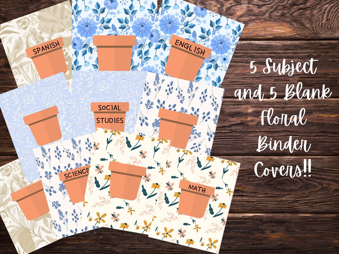 Floral Binder Covers - Etsy