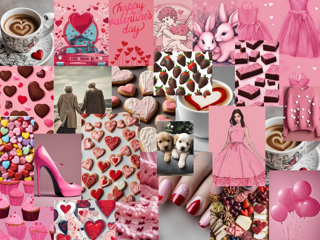 Valentines Day Inspired AI Wall Collage, Custom Love-themed Art ...