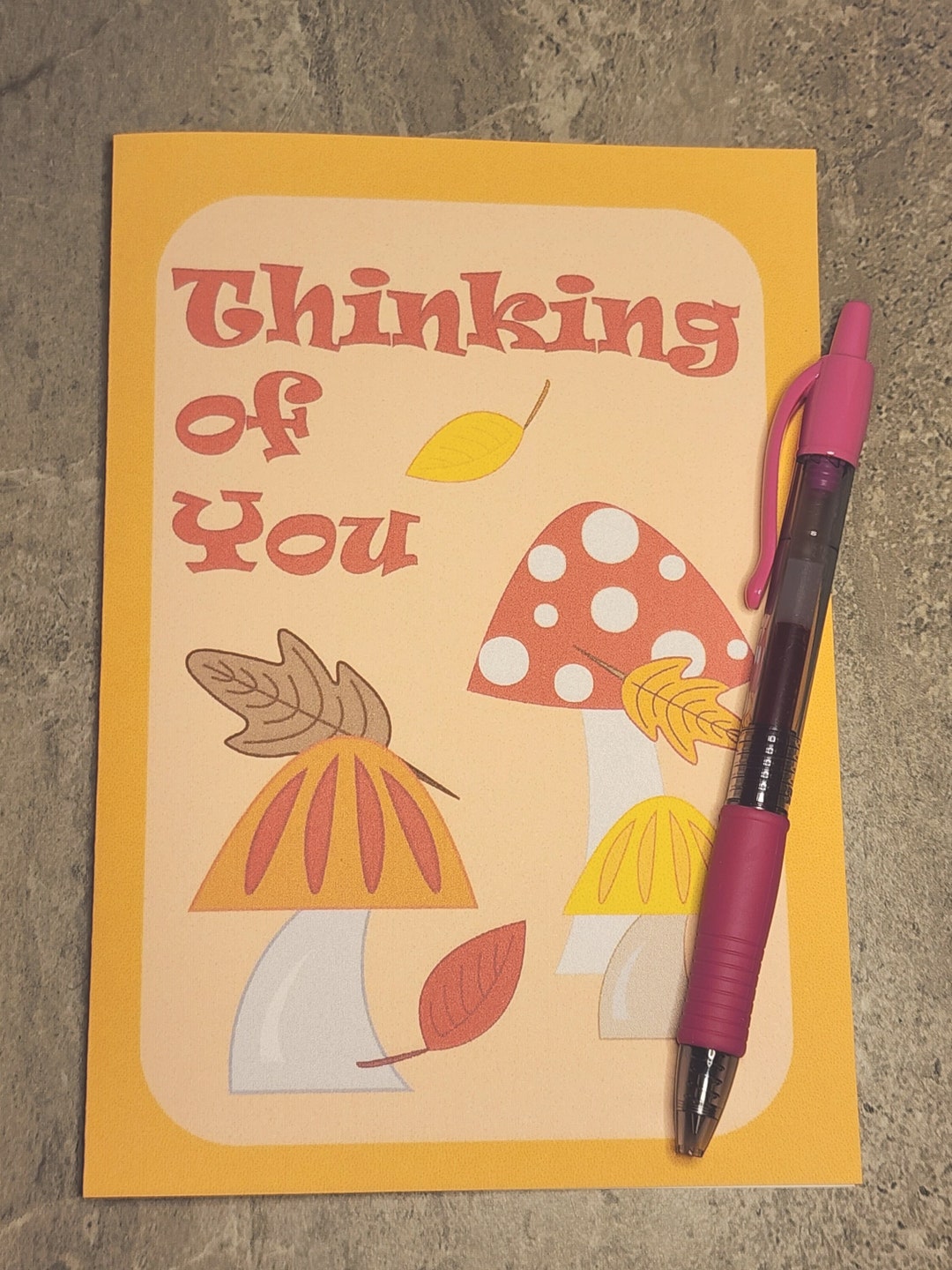 Retro Thinking of You Printable Greeting Card - Etsy