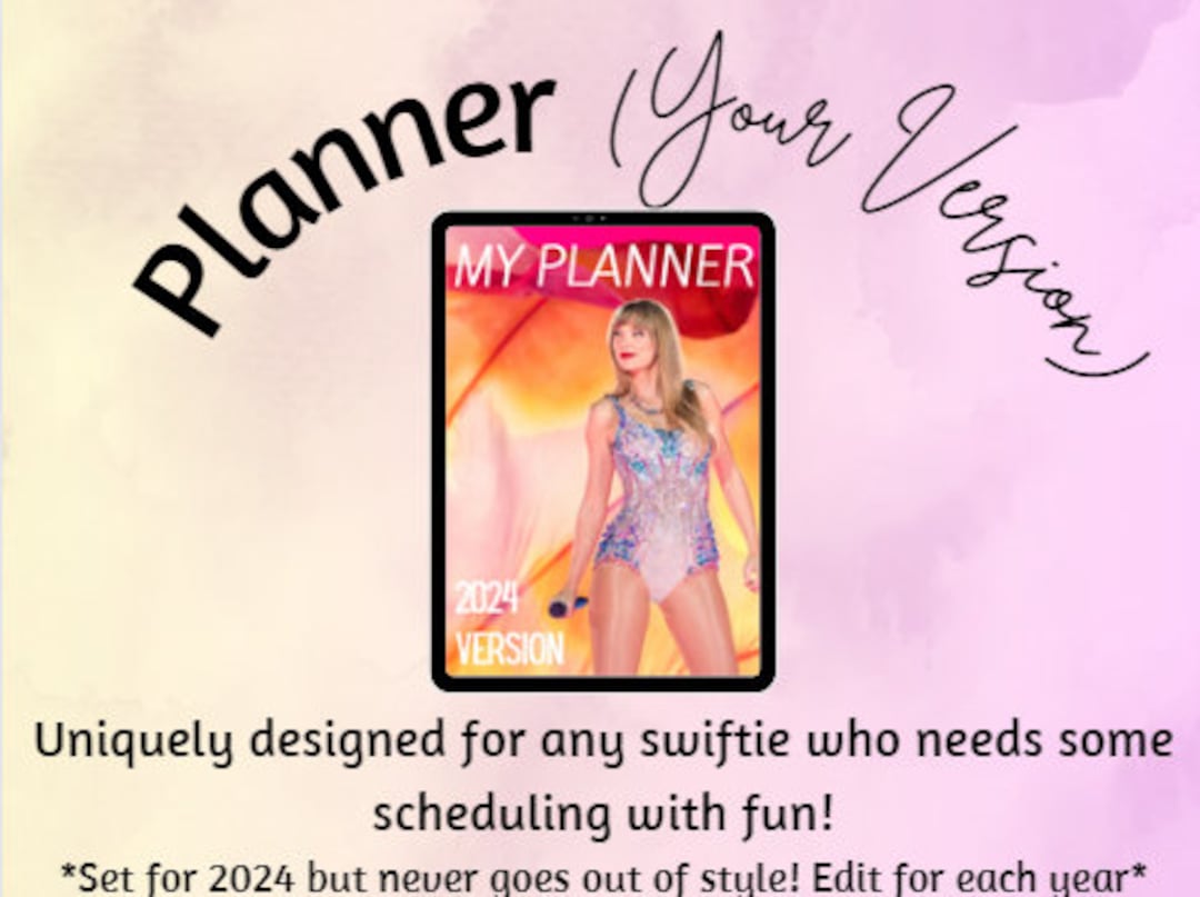 Taylor Swift Digital Planner - Etsy