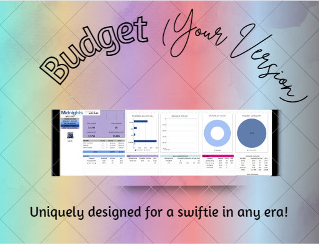 Swiftie Digital Budget Planner red Album - Etsy