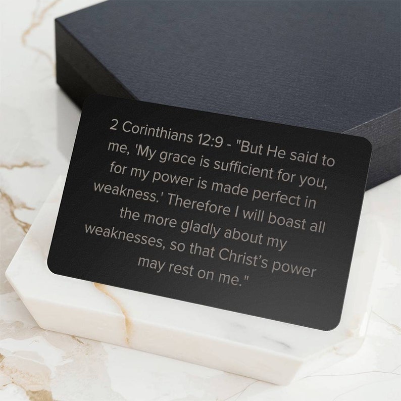 Christian Gifts, Bible Verse Wallet Card, Engraved Christian Card, Religious Inspirational Gift ...