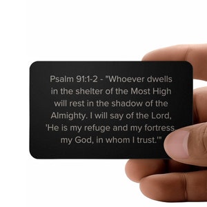 Psalm 91 Wallet Cards - Etsy