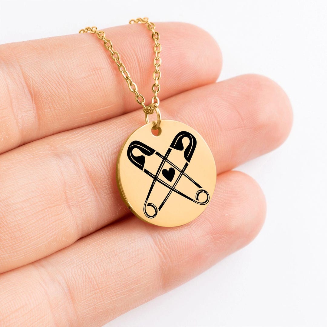 Custom Safety Pin-mental Health Pendant Necklace- Emotional Support ...