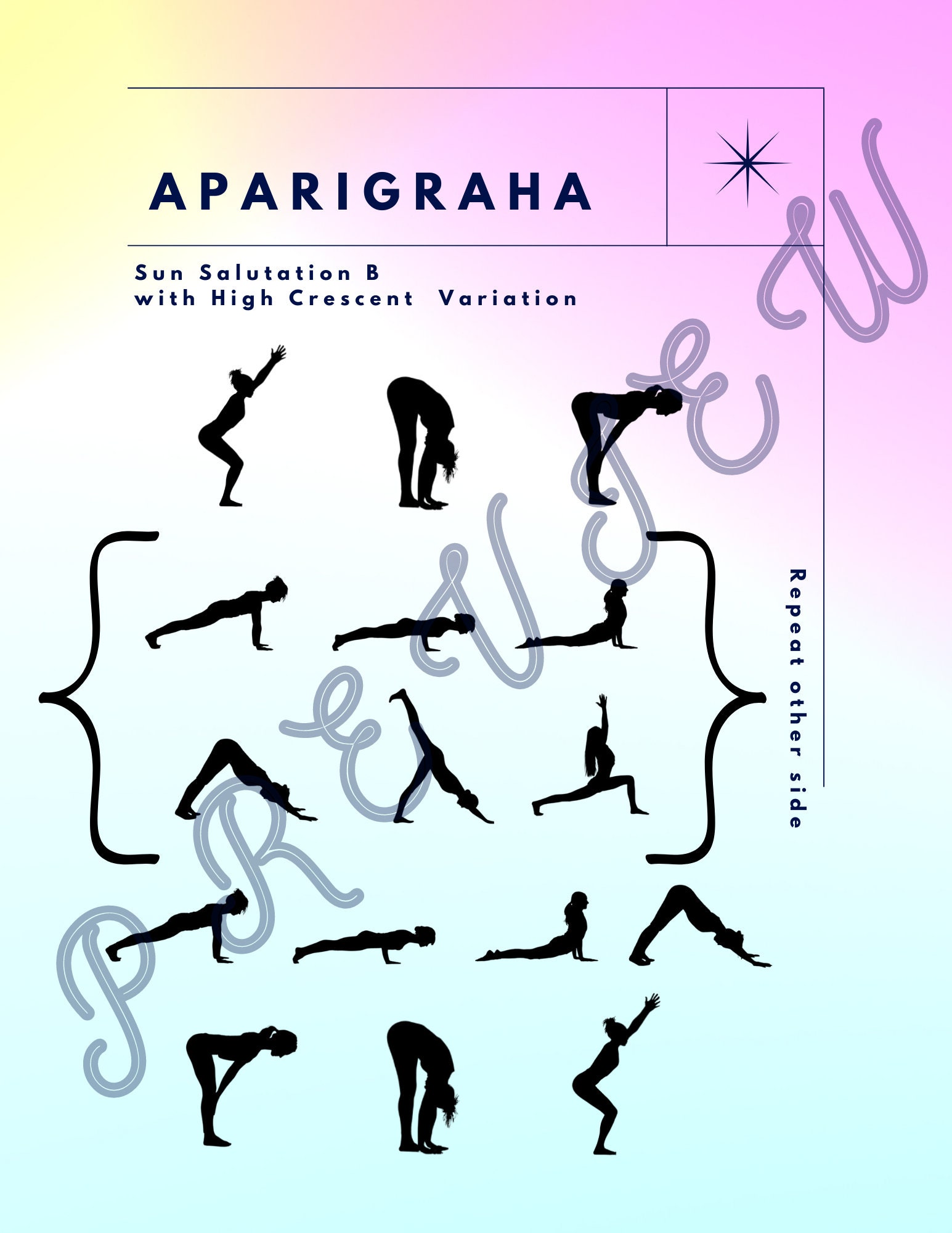 Yoga Sequence PDF: Printable Download for a Sequence Focusing on Aparigraha or Letting Go Step ...