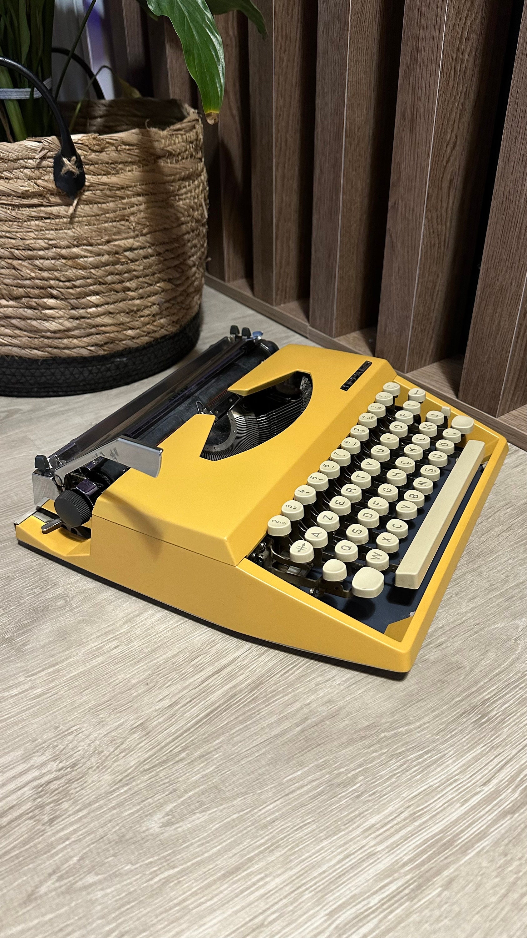 Adler Tippa Typewriter Yellow Typewriter Old Typewriter Working ...