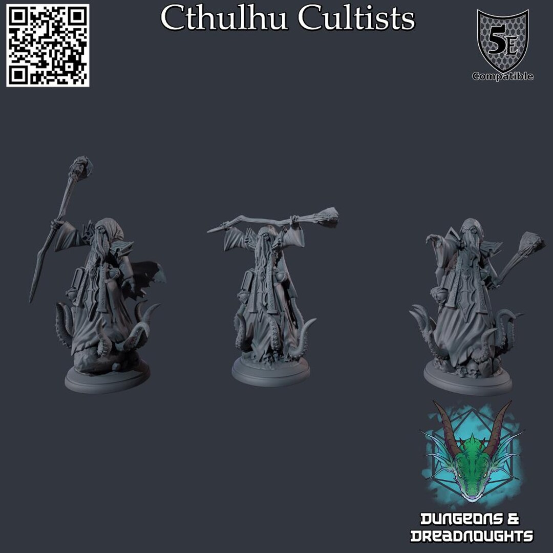 Cthulhu Cultists | Gloom & Glory - Etsy