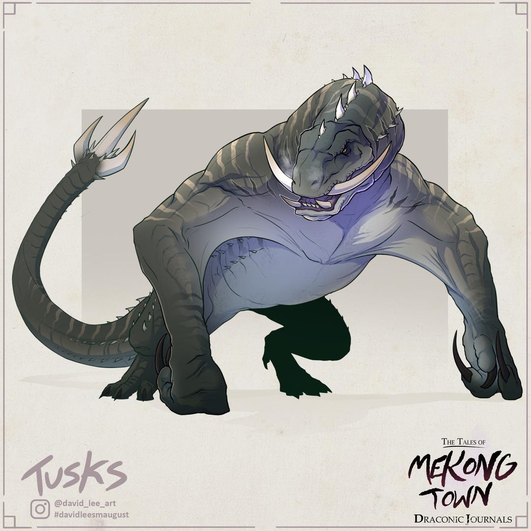 Greater Tusk Drake Wyvern Dragon Chimera Creature Codex Draconic ...