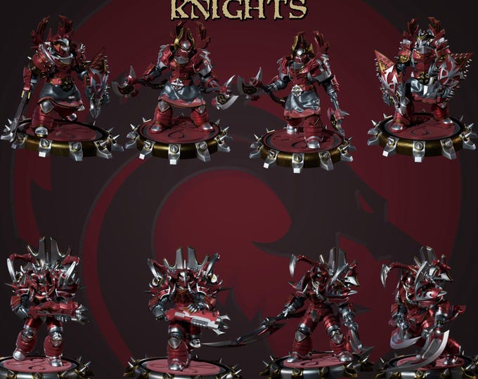 Berserker Knights (36 Models) | Chaos - Etsy