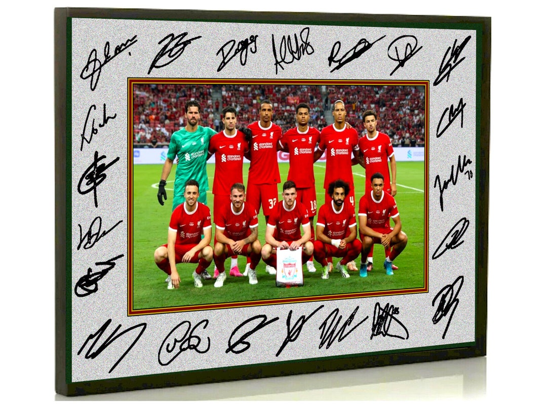 LIVERPOOL FC 2023 Signed Framed Canvas A4 Great Xmas Gift - Etsy UK
