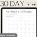 Ultimate 30 DAY Savings Challenge Tracker - 6 Colors - Savings ...