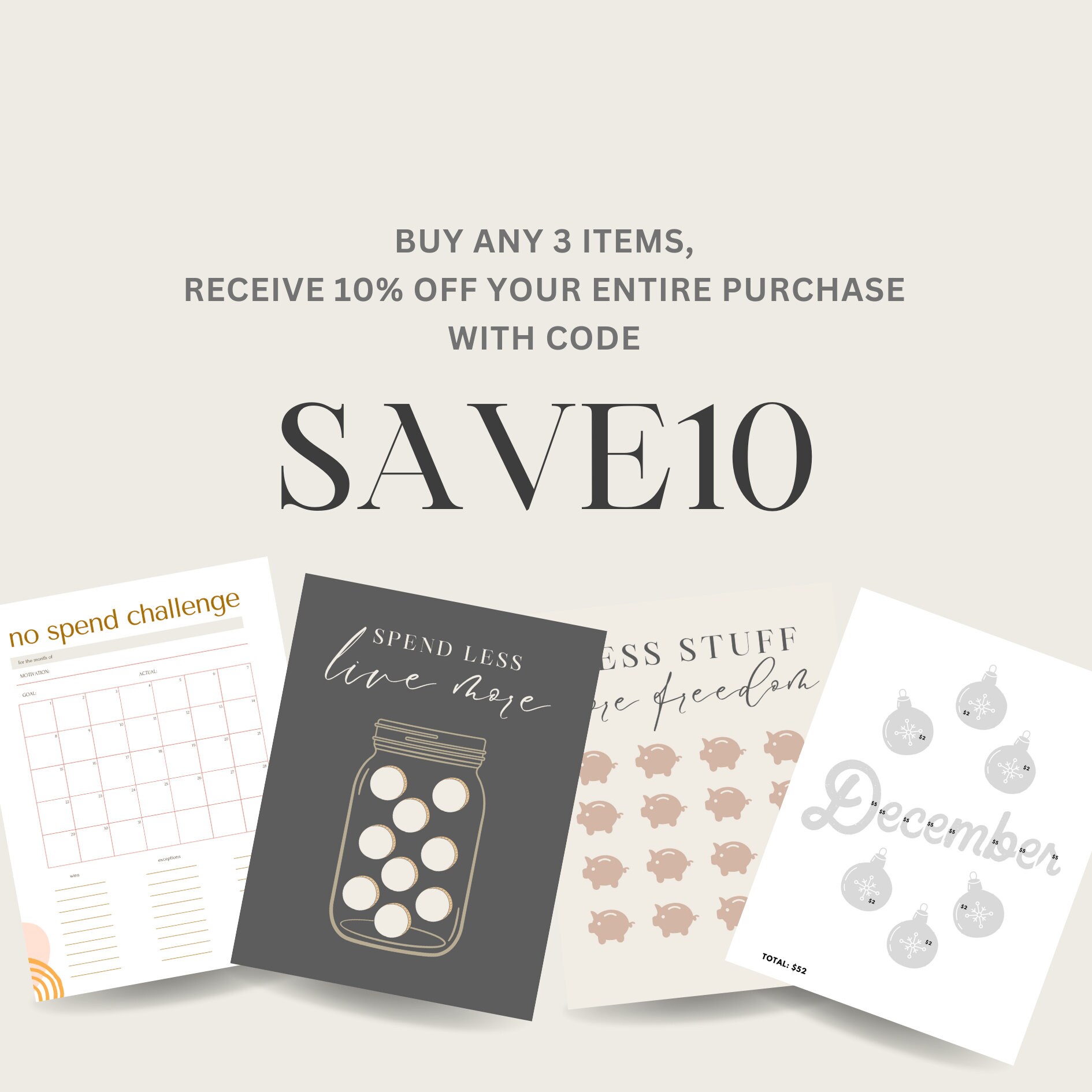 Inspirational Savings Challenges Bundle - Motivational Quote - Finance ...
